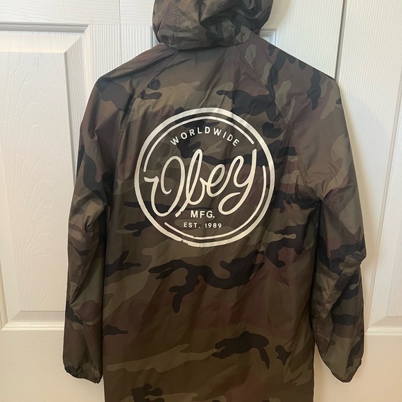 Obey | Jackets & Coats | Obey Raincoatwindbreaker Lightly Worn | Poshmark